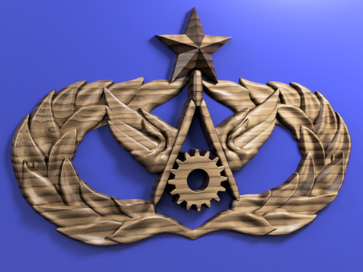 Air Force Civil Engineer Craftsman (7-level) 3D stl file for CNC route – HillisDigitalDesign