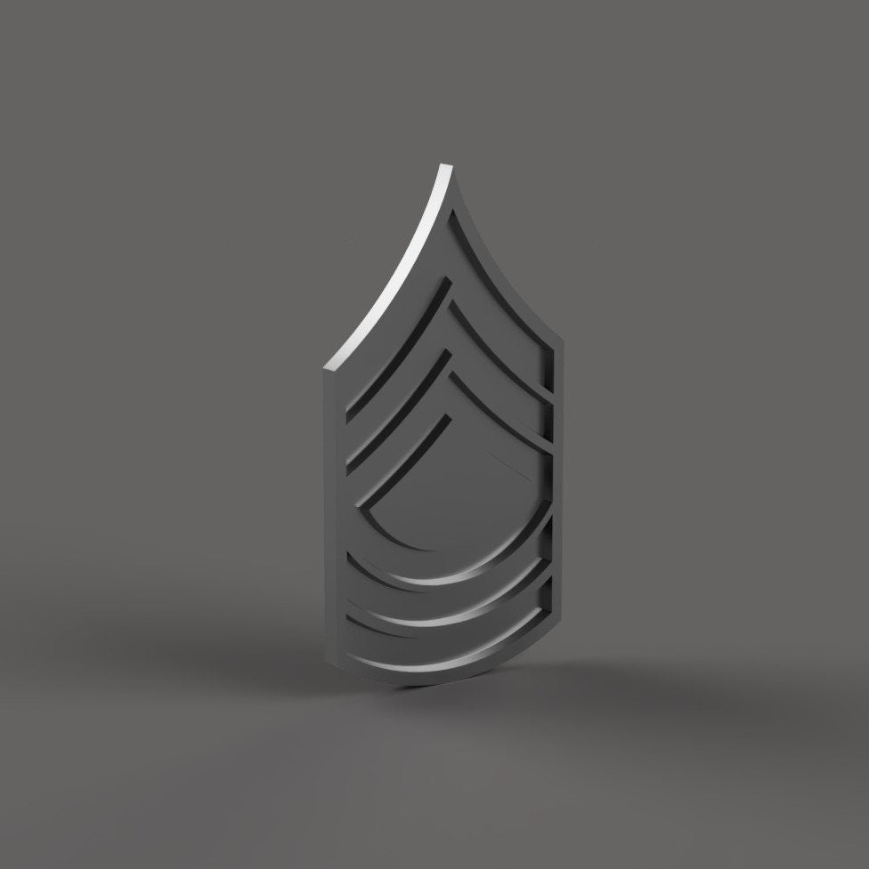 Army Master Sergeant (MSG) insignia 3D stl file for CNC router ...