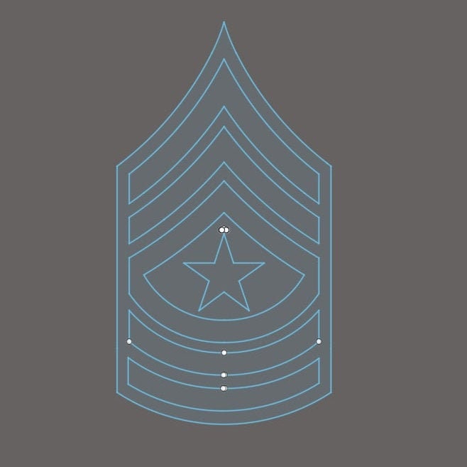 Army Sergeant Major (SGM) insignia DXF file – HillisDigitalDesign