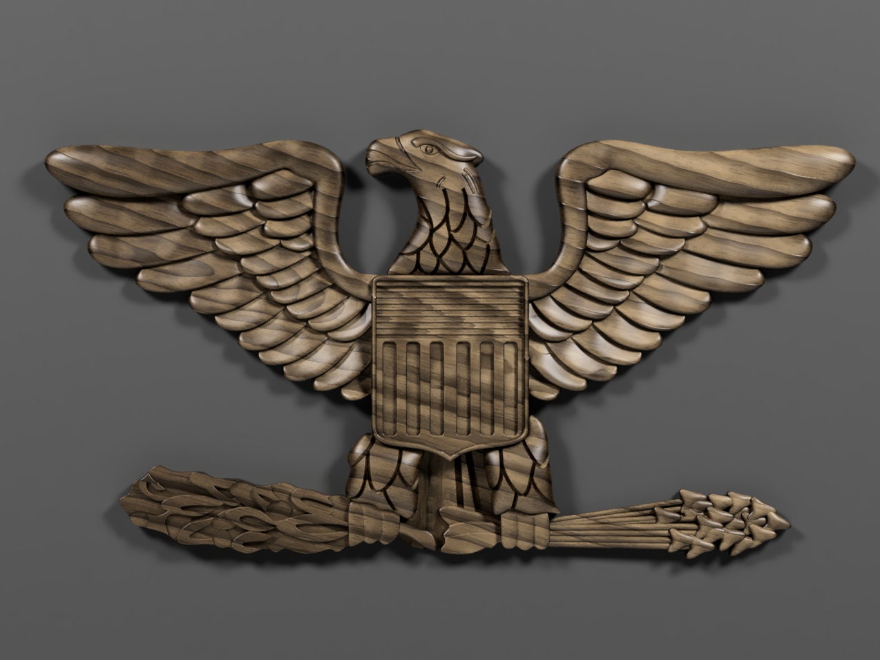 US military O6 collar insignia 3D stl file for CNC router ...