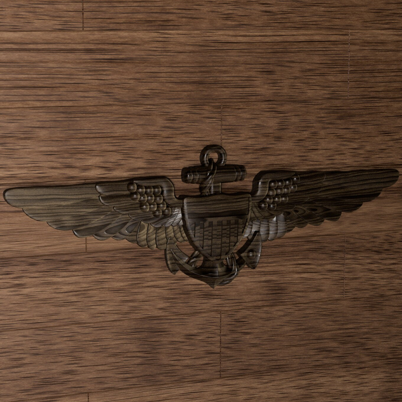 Naval Aviator insignia 3D stl file for CNC router – HillisDigitalDesign