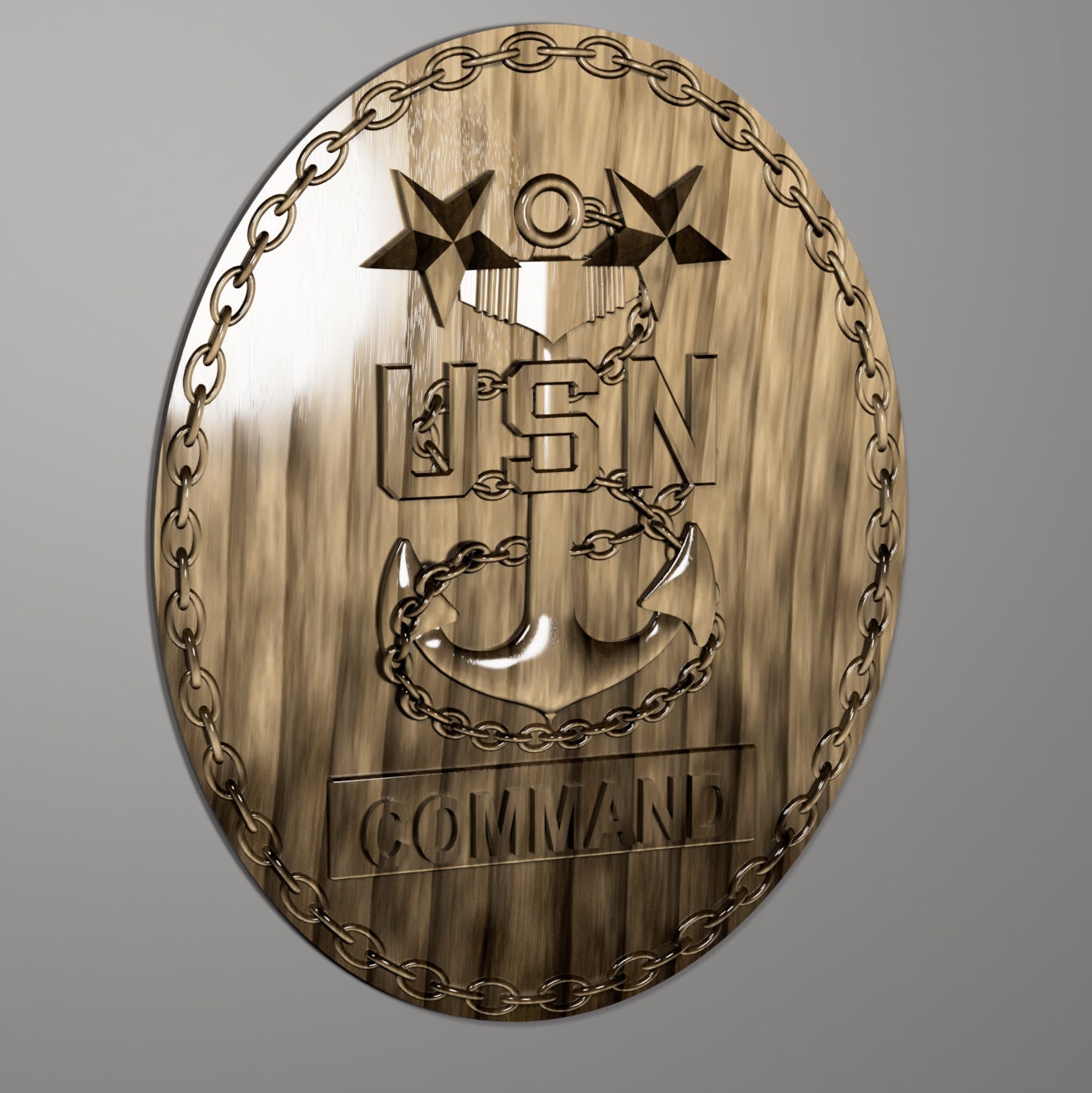 Navy Command Master Chief (CMC) insignia 3D stl file for CNC router ...