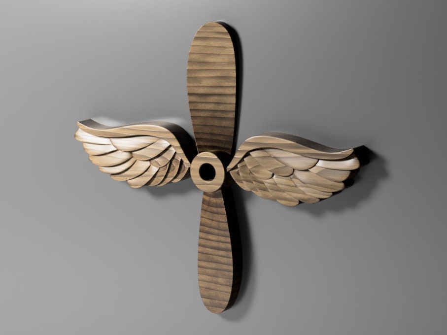 Navy Aviation Machinist's Mate (AD) Rating Badge 3D stl file for CNC r ...