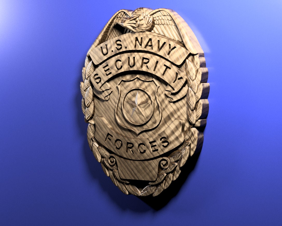 Navy Master-at-arms (MA) Badge 3D stl file for CNC router ...
