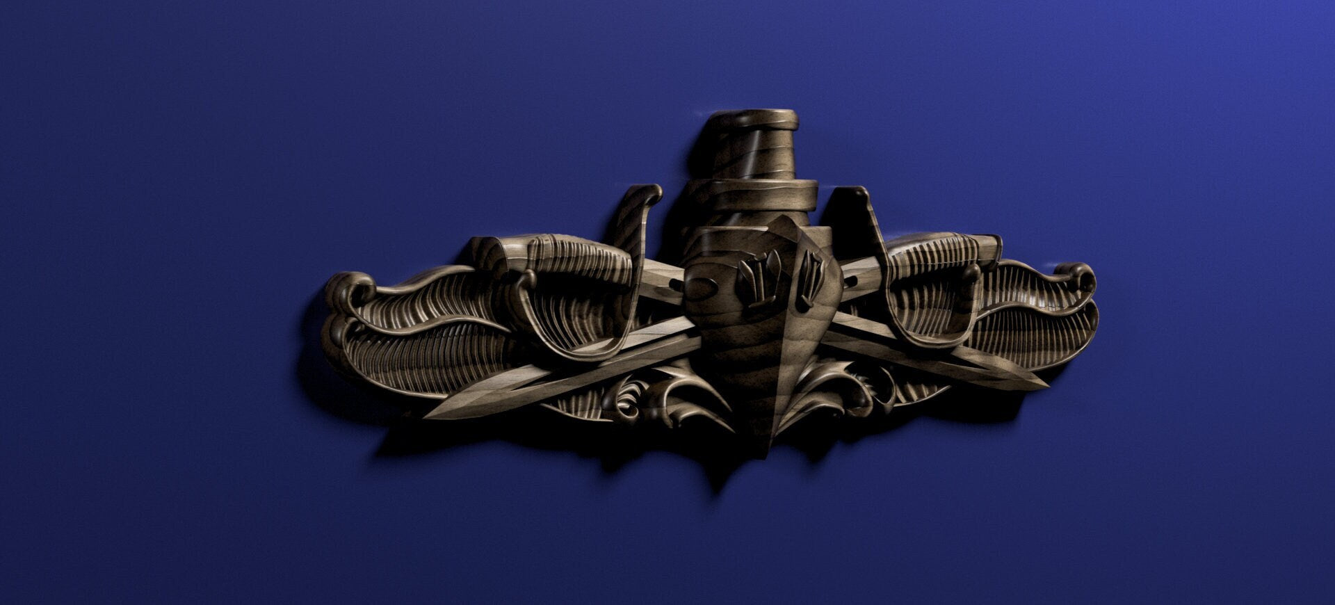 Navy Surface warfare Officer SWO Insignia 3D stl file for CNC router ...