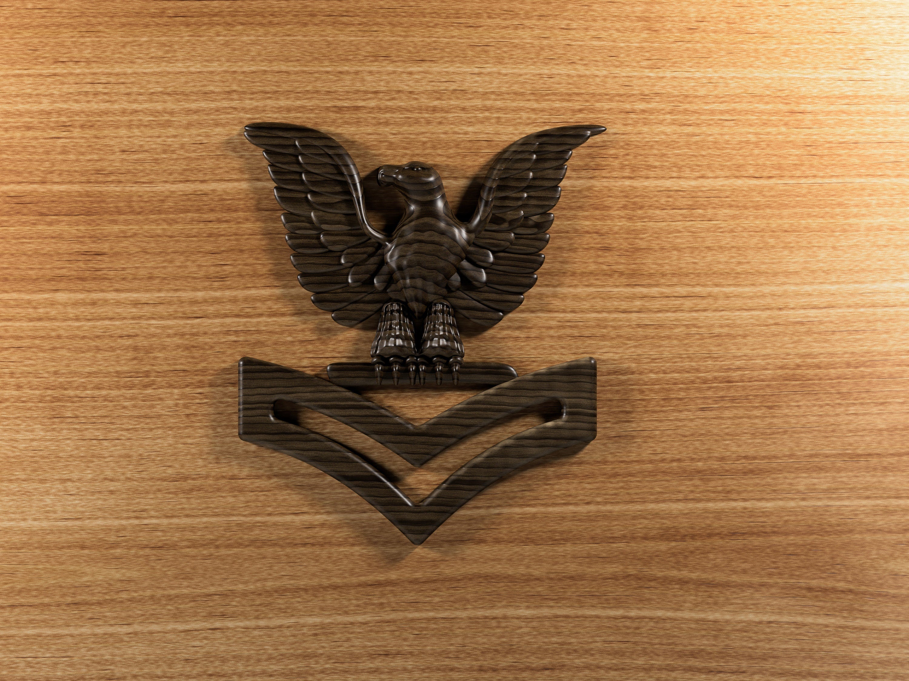 Navy Second Class Petty Officer perched eagle insignia 3D stl file for ...